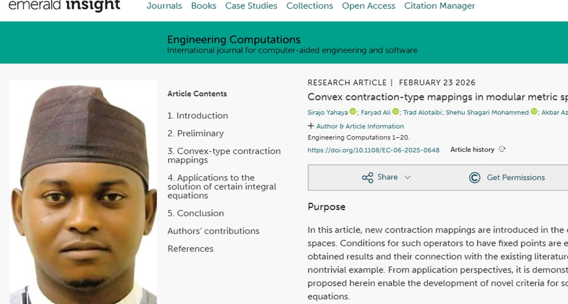 AUN Mathematician Puts Nigeria on Global Research Stage with ...